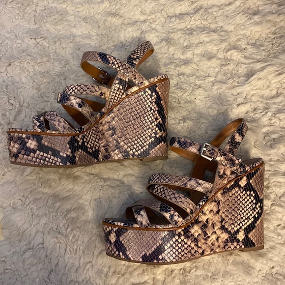 Shoes | Snake Print Wedges | Poshmark